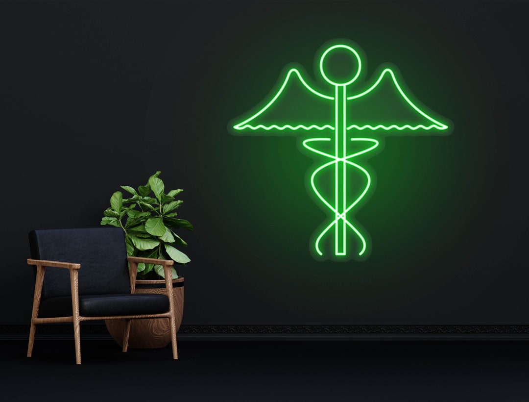 Caduceus Neon Sign, Medical Symbol Led Neon, Medicine Led Light, Doctor ...