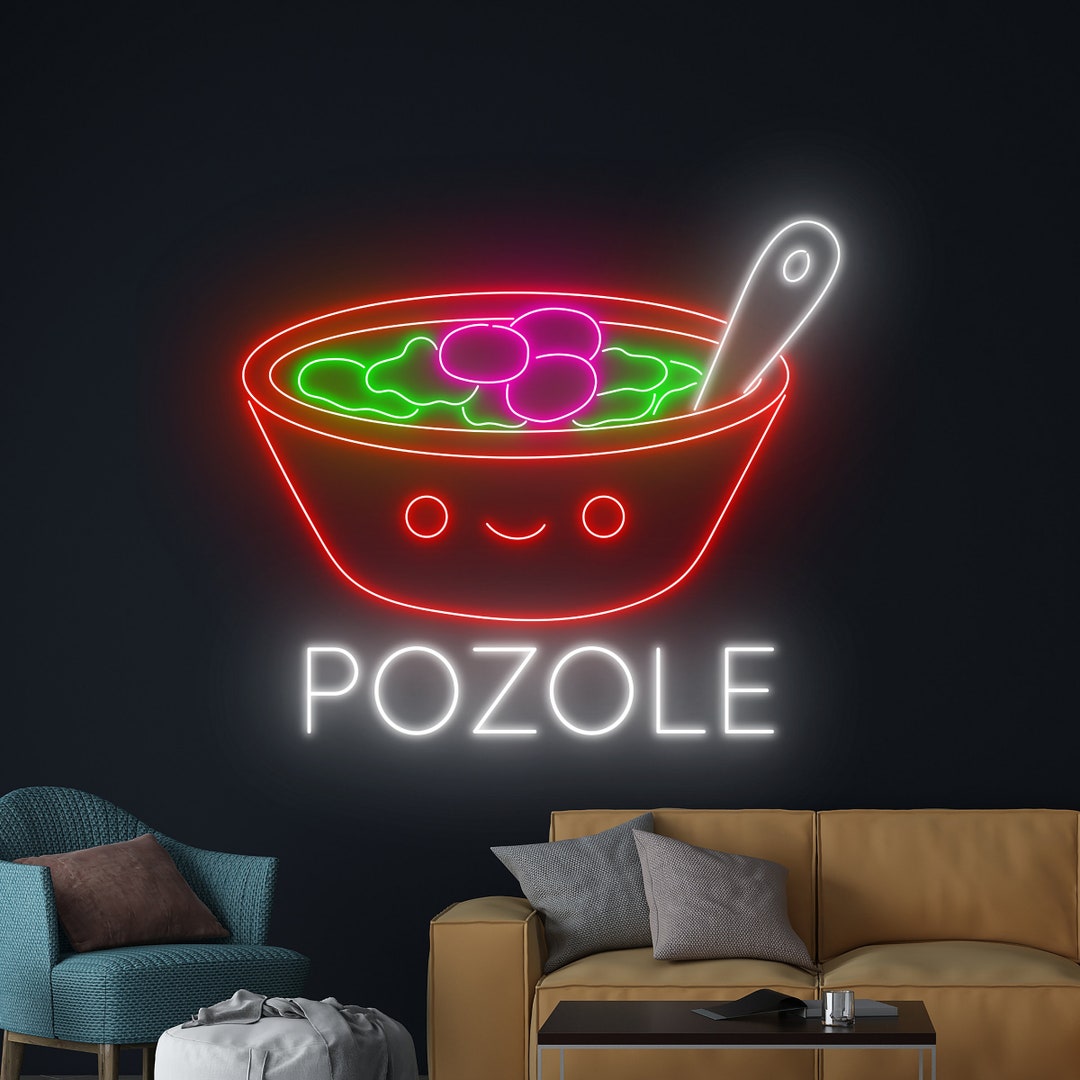 Pozole Neon Sign, Pozole Led Sign, Pozole Mexico Led Light, Pozole ...