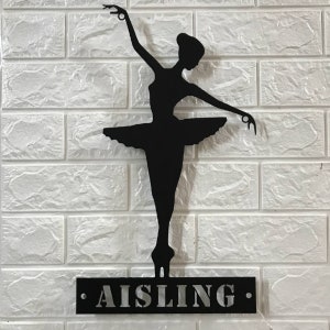 Custom Ballerina Dance Metal Wall Art LED Light - Personalized Girl ...