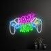 Game Over Game Controller Neon Sign, Breaking Controller Led Sign, Game ...