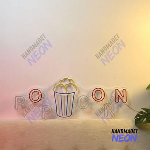 Popcorn Neon Sign, Popcorn Neon Light, Popcorn Led Light, Popcorn Led ...