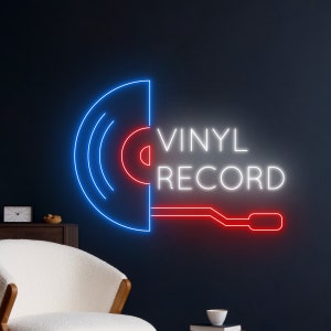 Vinyl Record Led Sign, Record Neon Light, Disc Player Neon Sign, Record ...
