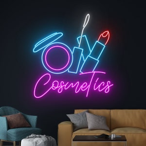 Cosmetics Neon Sign, Cosmetics Neon Light, Beauty Product Led Sign ...