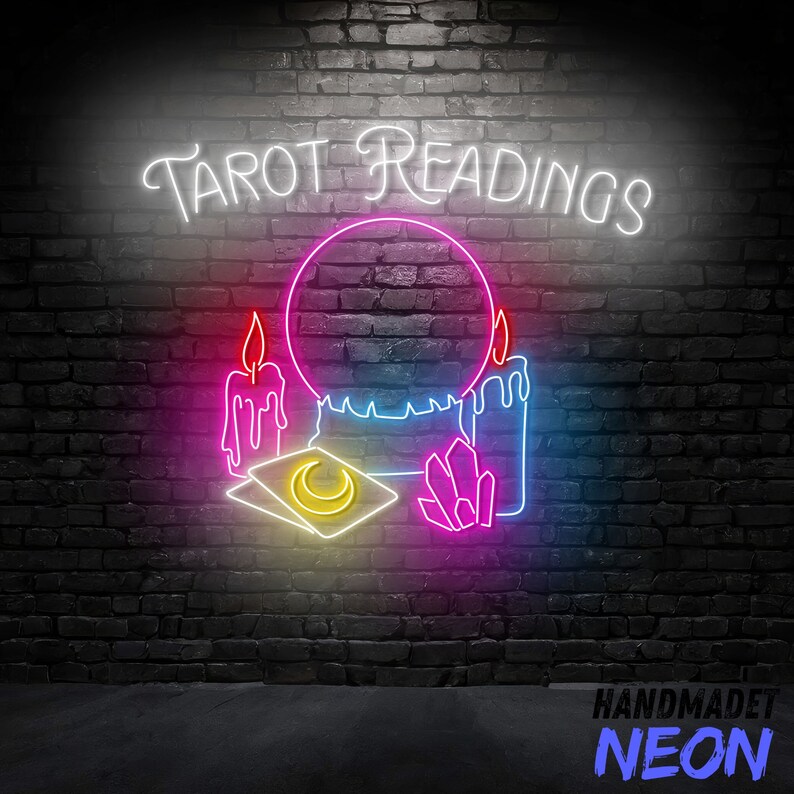 Tarot Readings Neon Sign, Tarot Reader Led Sign, Tarot Psychic Neon ...