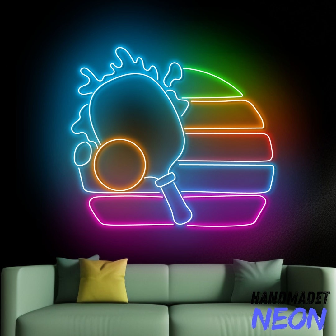 Pickleball Neon Sign, Pickleball Led Sign, Pickleball Racket Ball Neon ...
