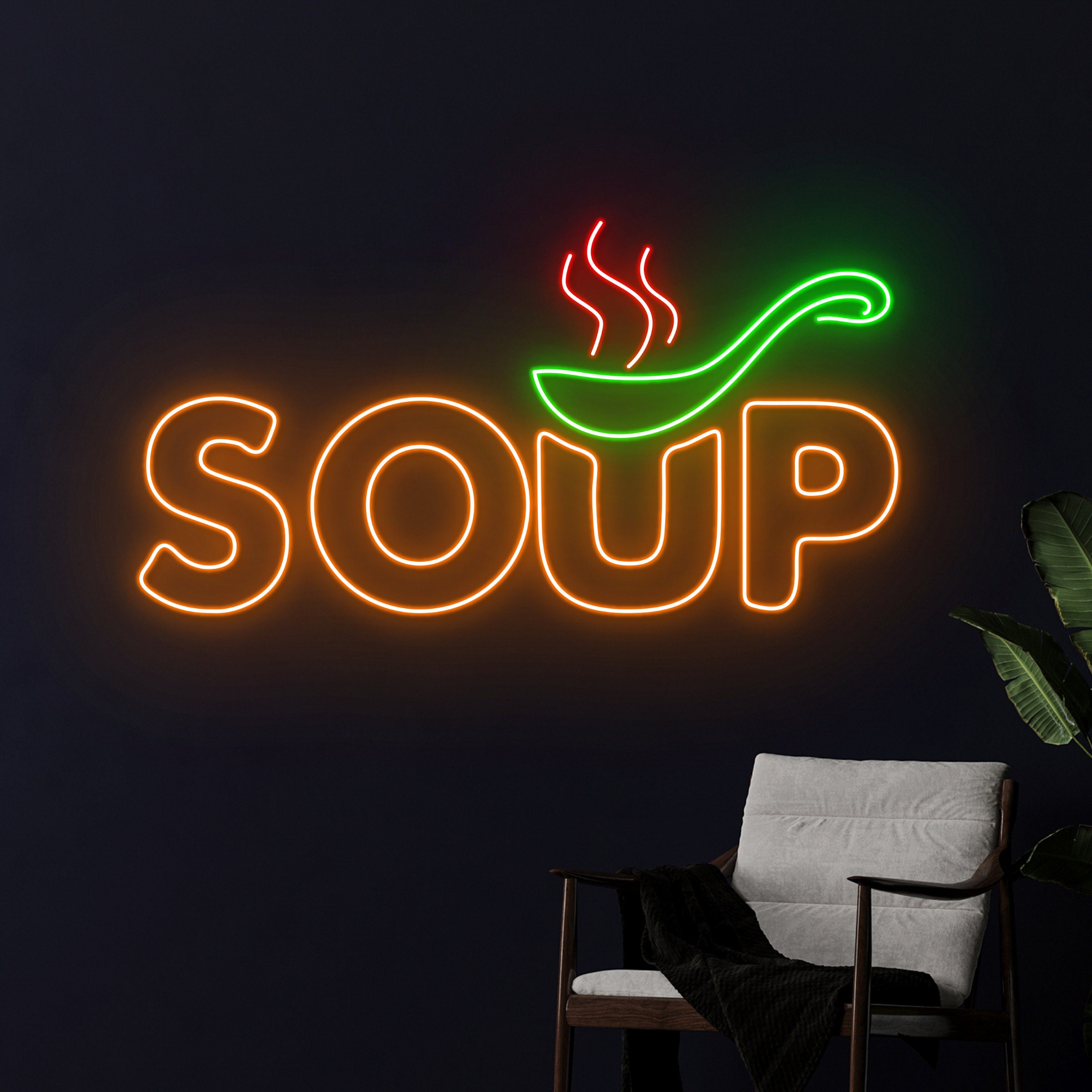 Soup Neon Sign, Soup Led Sign, Soup Neon Light, Food Shop Led Light ...