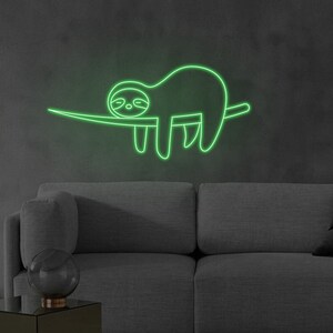 Sloth Animal Neon Sign, Sloth Led Neon Gift, Sloth Neon Light Decor ...