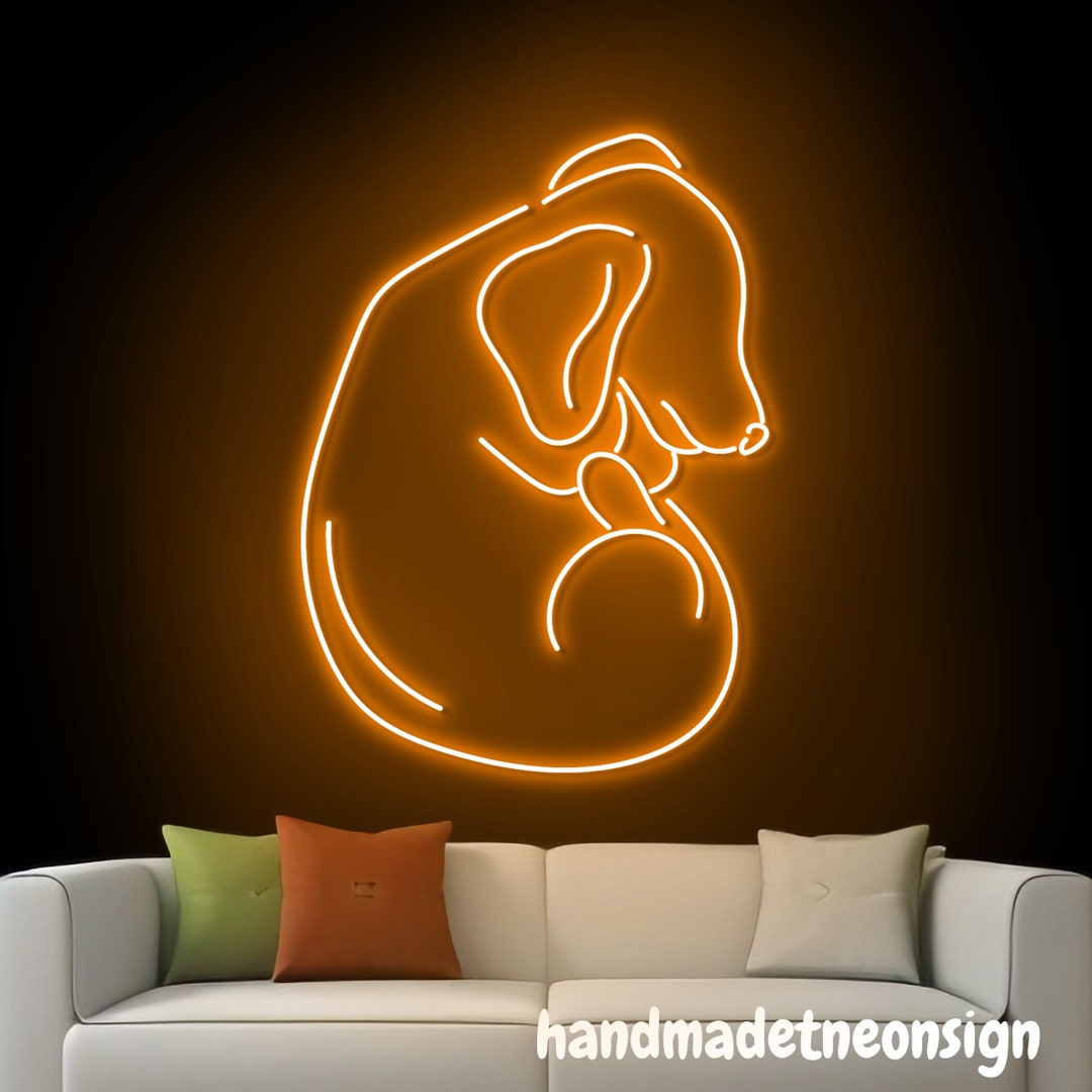 Dachshund Dog Neon Wall Sign, Dog Lover Led Wall Sign, Animal Neon Wall ...