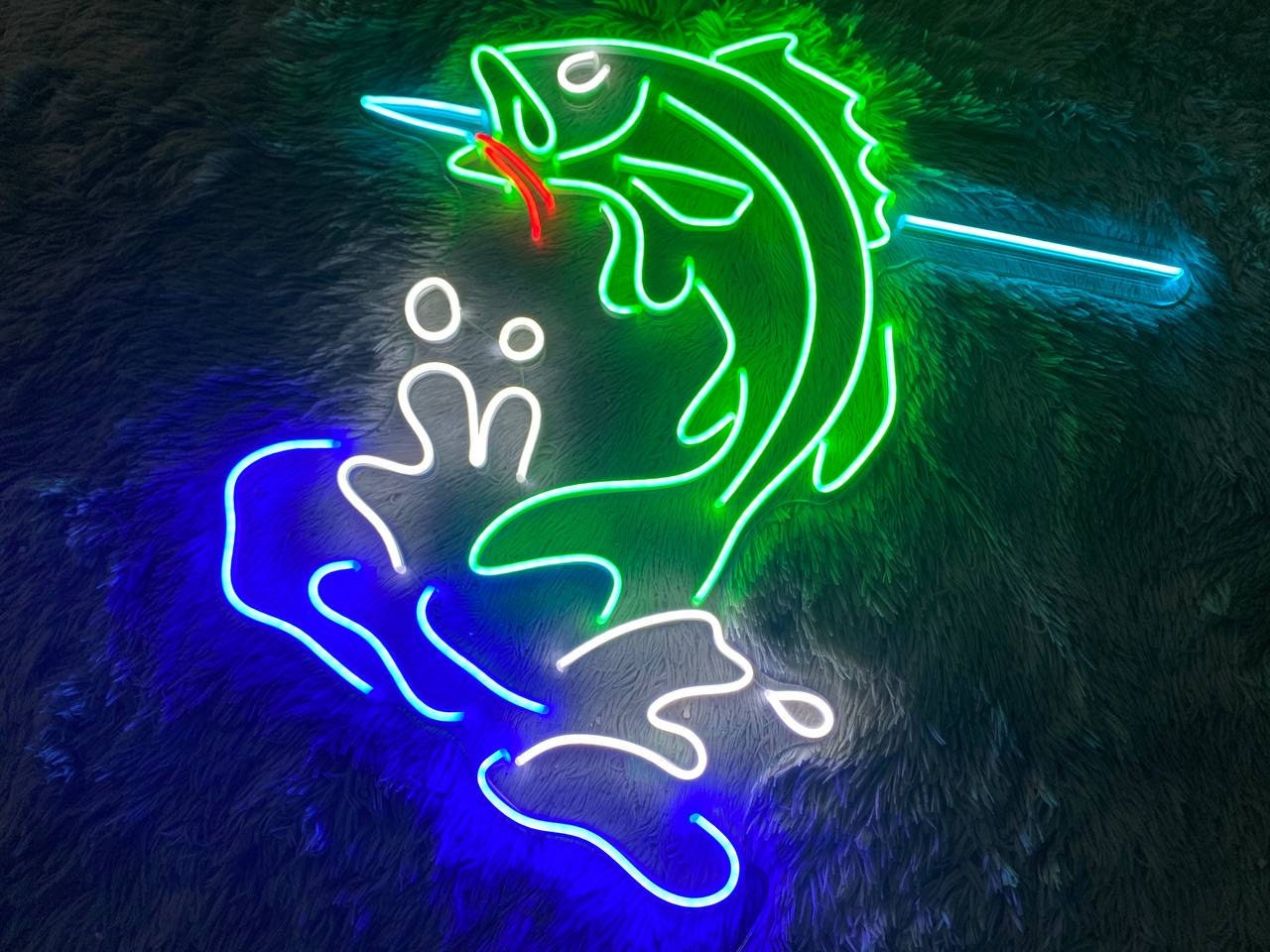 Fishing Led Sign, Fishing Neon Sign, Wall Decor, Go Fishing Neon Lights ...