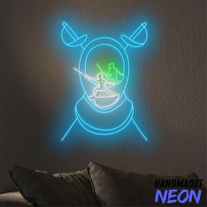 Fencing Neon Sign, Fencing Led Sign, Fencing Neon Light, Martial Arts ...