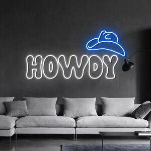 Howdy Neon Sign, Cowboy Hat Sign, Western Led Sign, Cowboys Boots Neon ...