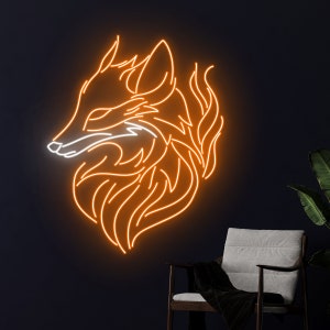 Fox Neon Light, Fox Led Sign, Fox Neon Sign, Fox Led Light, Fox Room ...