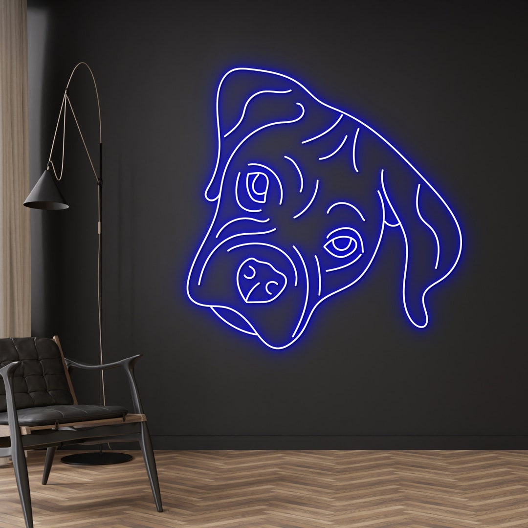 Boxer Puppy Neon Sign, Labrador Retriever Led Neon Sign, Cute Dog Neon ...