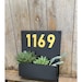 Personalized Succulent Planter House Number Sign, Succulent Box Metal ...