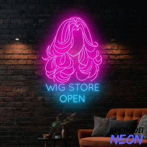 Wig Store Open Neon Sign, Hairdresser Led Sign, Hair Neon Light, Hair ...