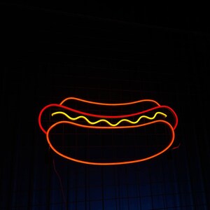 Custom Hot Dog Neon Sign, Hot Dog LED Sign, Personalized Sausage Neon ...