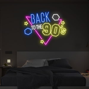 Back to the 90s Neon Led Sign, Retro Neon Sign, Back to the 90s Led ...