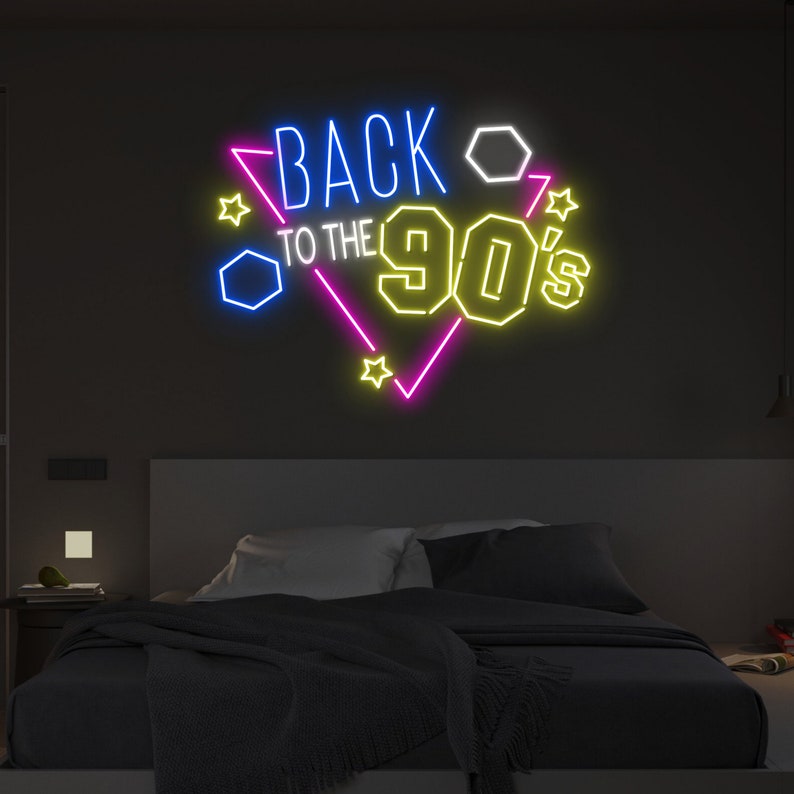 Back to the 90s Neon Led Sign, Retro Neon Sign, Back to the 90s Led ...