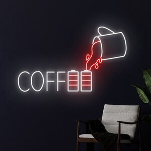 Coffee Neon Sign, Coffee Cup Neon Light, Cafe LED Light, Tea Cup Led ...
