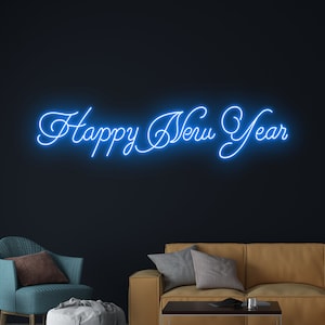 Happy New Year Neon Sign, Happy New Year Led Sign, Merry Christmas Neon ...