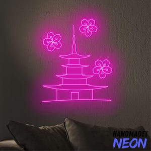 Japanese Temple Neon Sign, Japan Pagoda Led Sign, Temple Neon Light ...