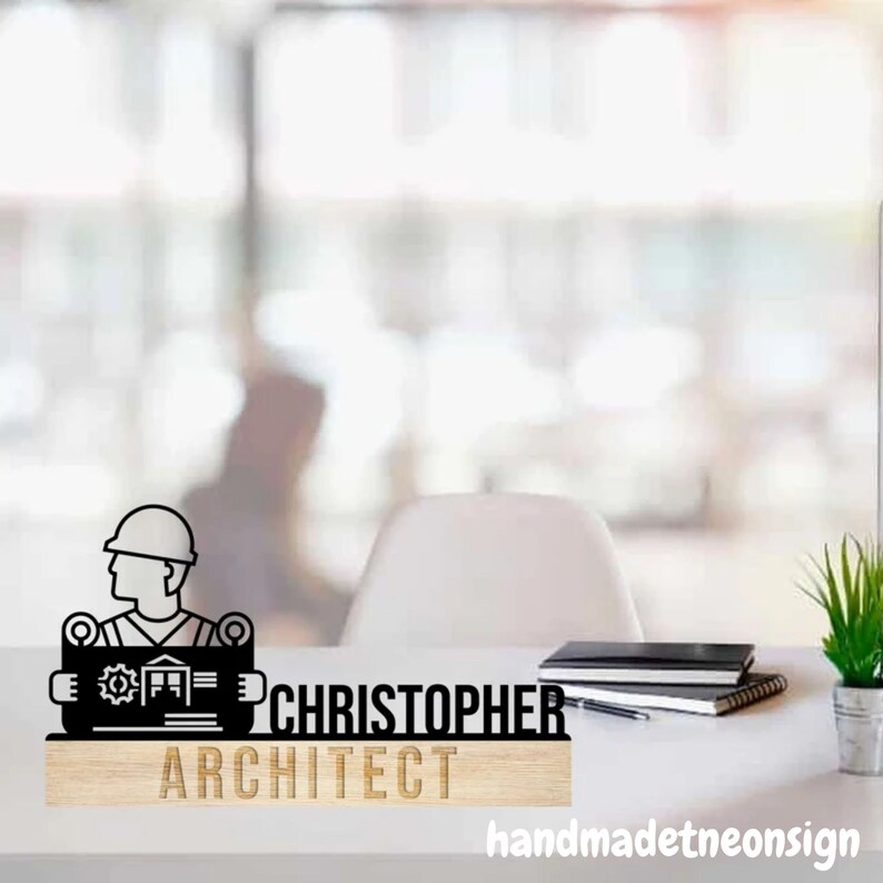 Custom Architect Desk Name Plate, Architect Metal Nameplate for Desk ...