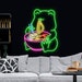 Frog Eating Ramen Neon Sign, Frog Led Sign, Cute Frog Wall Led Lights ...