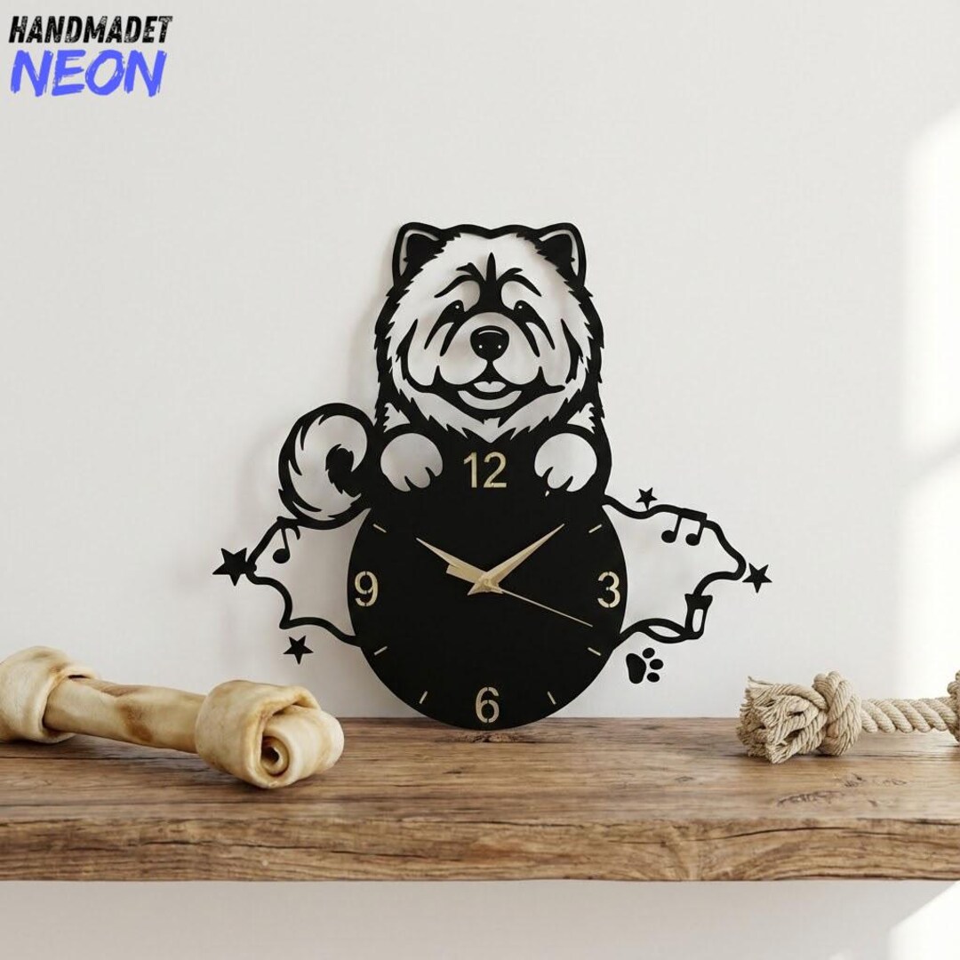 Chow Chow Metal Wall Clock, Personalized Dog Lover Gift, Custom Pet ...
