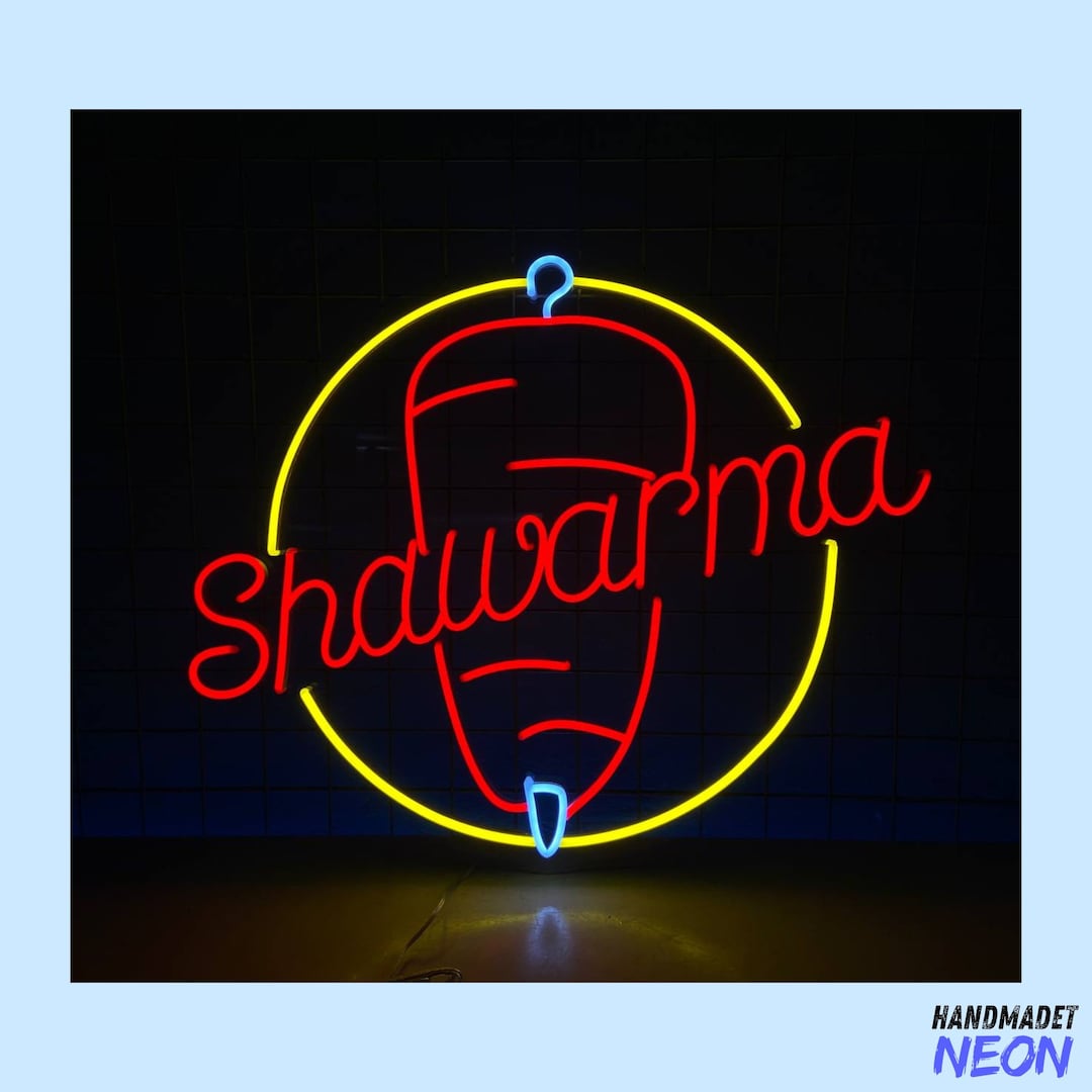 Shawarma Neon Sign, Shawarma Restaurant Neon Light, Shawarma Led Light ...