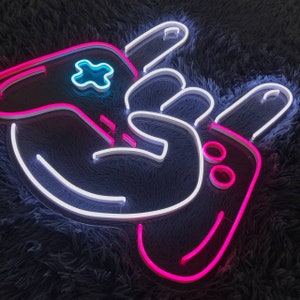 Game Controller Neon Sign, Game Zone Led Sign, Game Led Sign, Custom ...