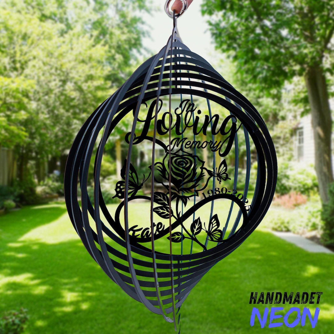 Personalized Memorial Metal Wind Spinner, Custom Memorial Wind Spinner ...