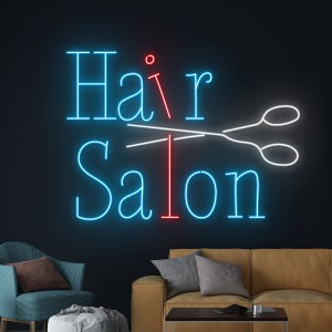 Hair Salon Led Sign, Barber Neon Sign, Hair Studio Led Light, Hair ...