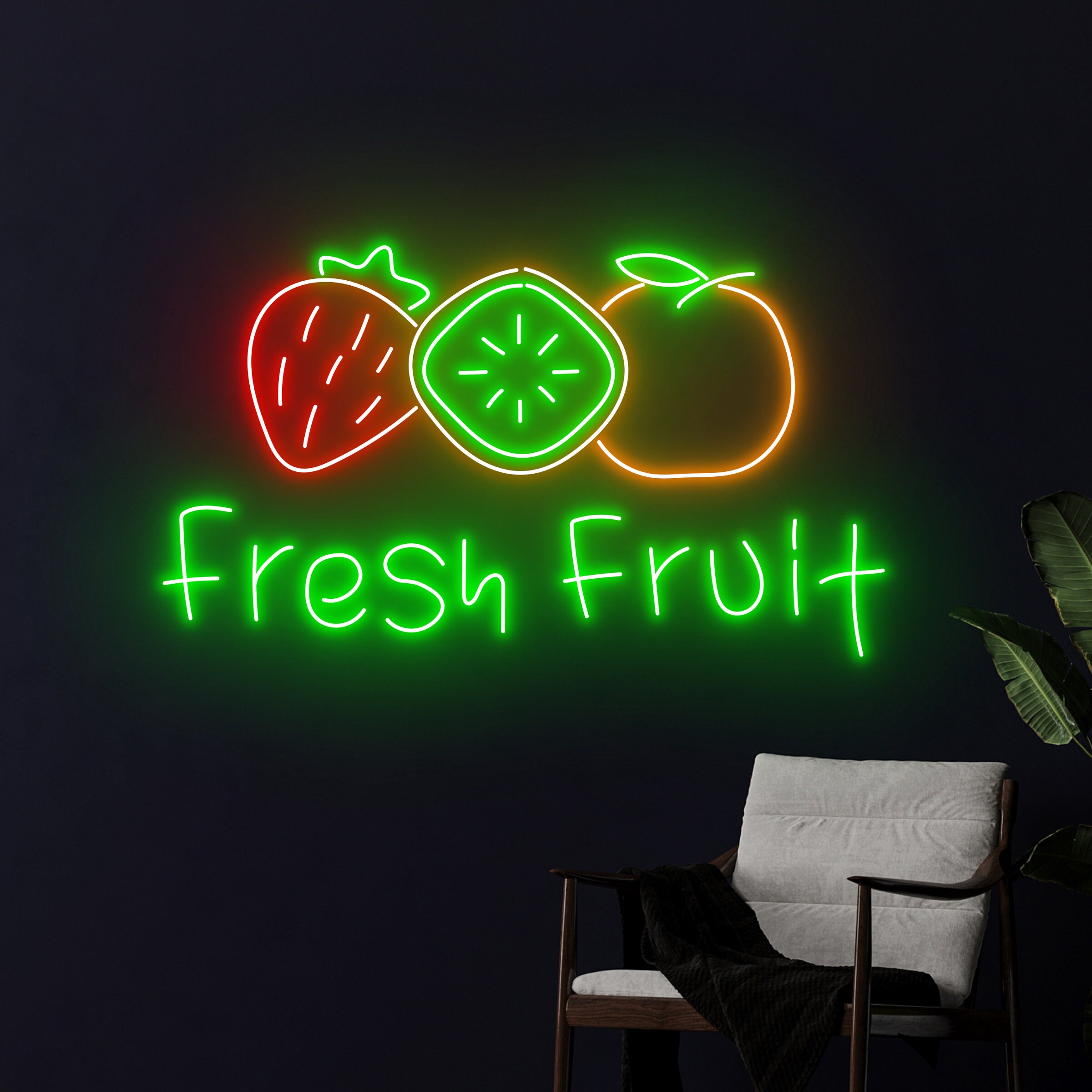 Fresh Fruit Neon Sign, Fresh Fruit LED Light, Fresh Fruit Neon Light ...