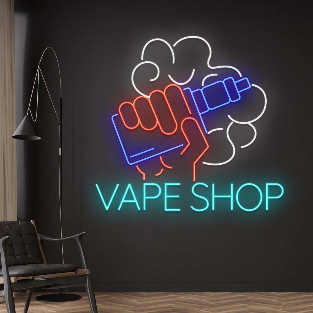 Custom Vape Shop Neon Sign, Vaping Shop Neon Light, Smoking Led Light ...