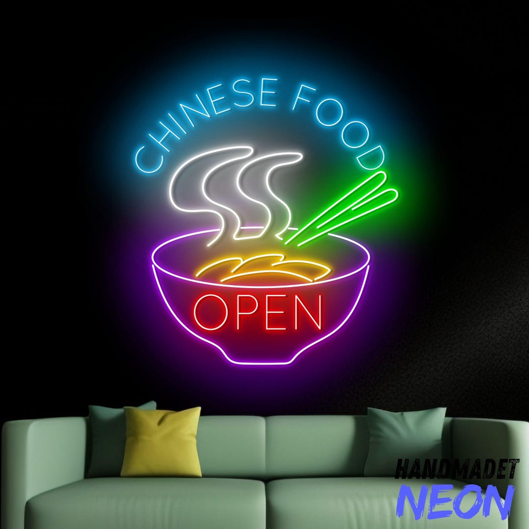 Chinese Food Open Neon Sign, Chinese Noodle Led Sign, Food Led Light ...