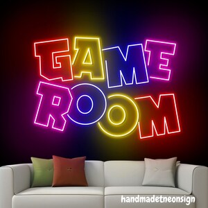 Game Room Neon Wall Sign, Game Led Wall Sign, Player Neon Wall Light ...