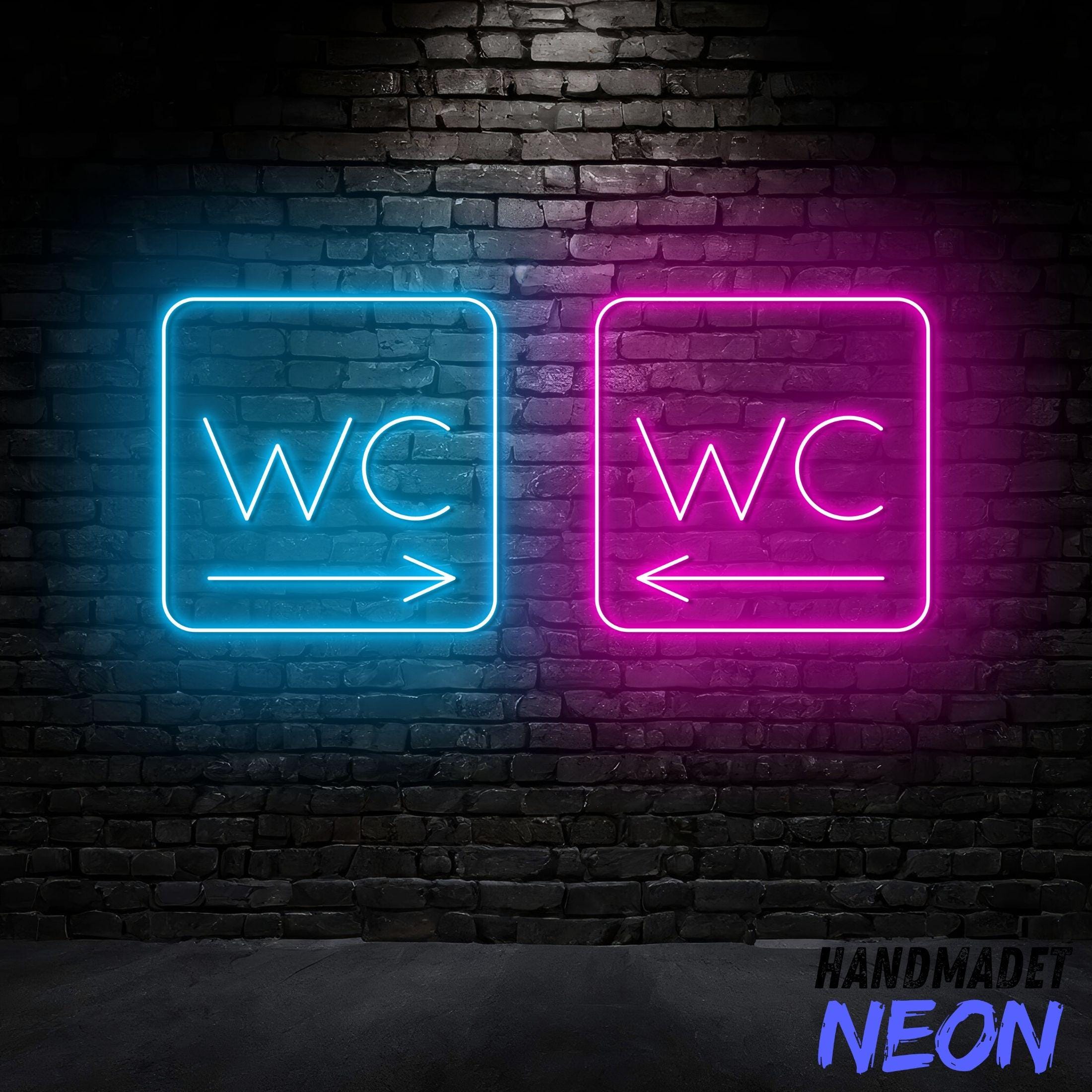 WC Restroom Neon Sign, Men Woman Toilet Led Sign, Toilet WC Neon Light ...