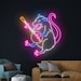 Possum Playing Banjo Neon Sign, Possum Banjo Led Sign, Possum Play ...