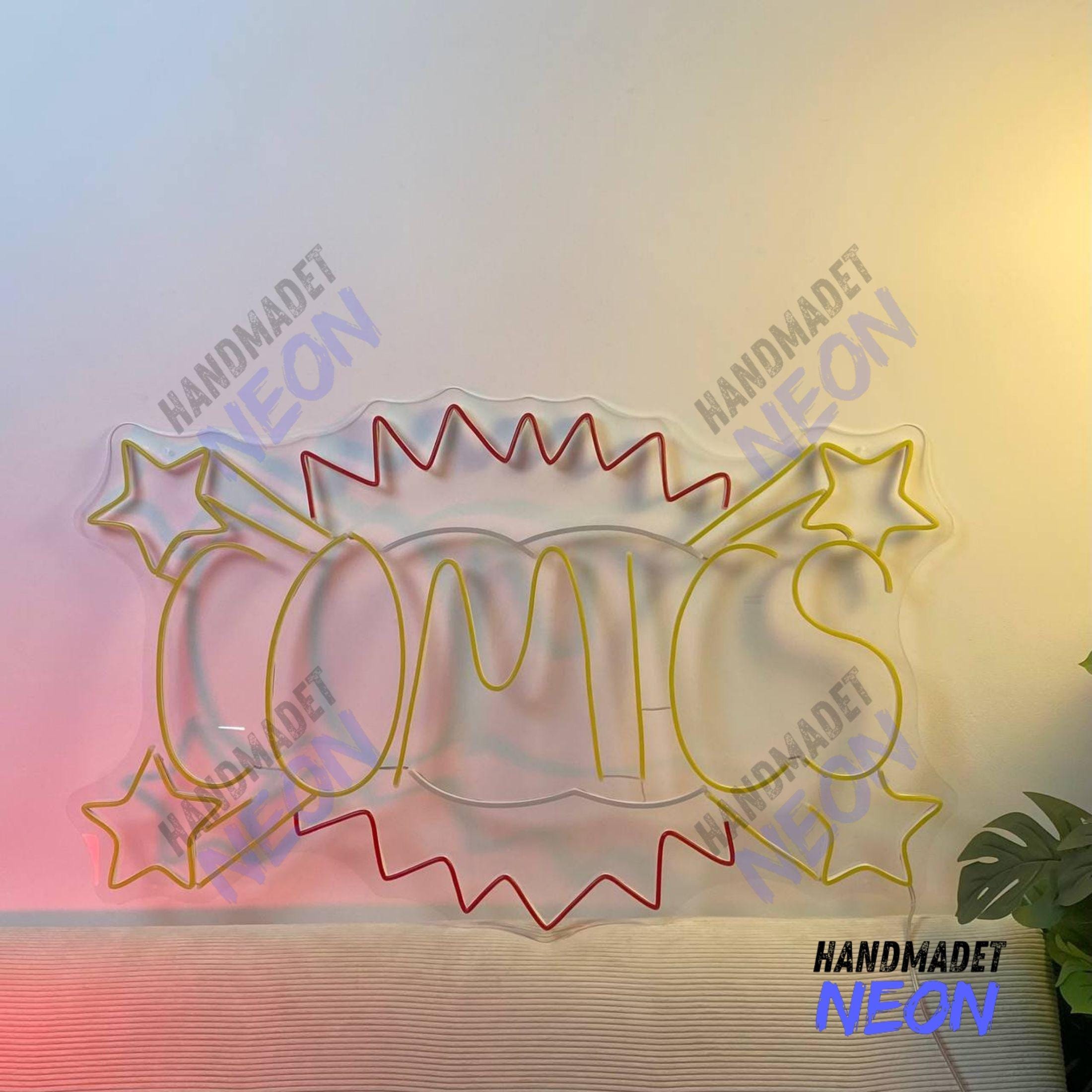 Comics Neon Light, Comics Neon Sign, Custom Comics Led Sign, Comics ...