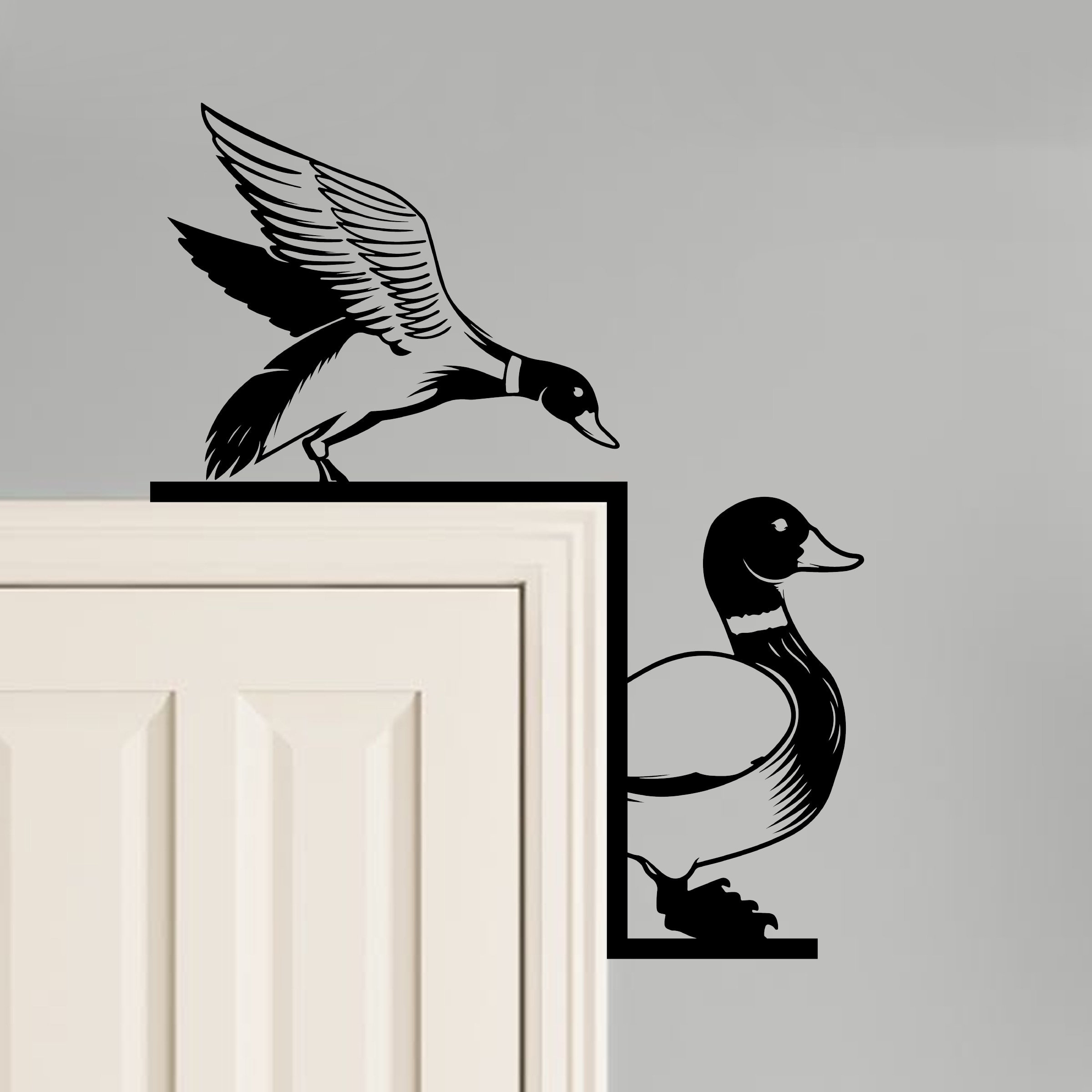 Personalized Duck Door Corner Metal Wall Art, Goose Metal Sign Door ...