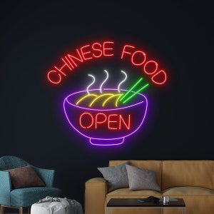 Custom Chinese Food Open Led Sign, Chinese Noodles Led Light, Noddles ...