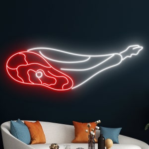 Meat Neon Light, Pork Leg Neon Sign, Jamom Led Light, Jamom Led Sign ...