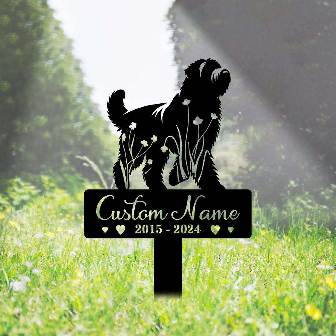 Custom Bouvier Des Flandres Dog Memorial Stake Metal Sign Outdoor ...