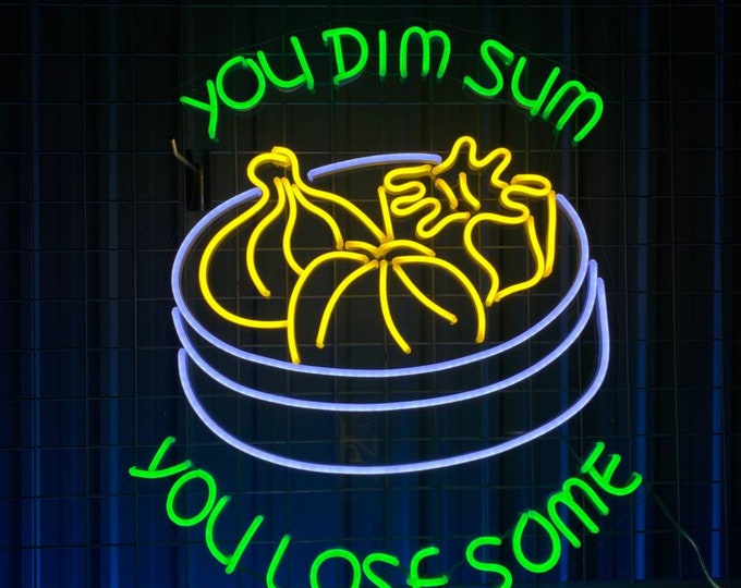 Dim Sum Open Neon Sign, Dim Sum Neon Sign, Chinese Food Sign, Dim Sum ...