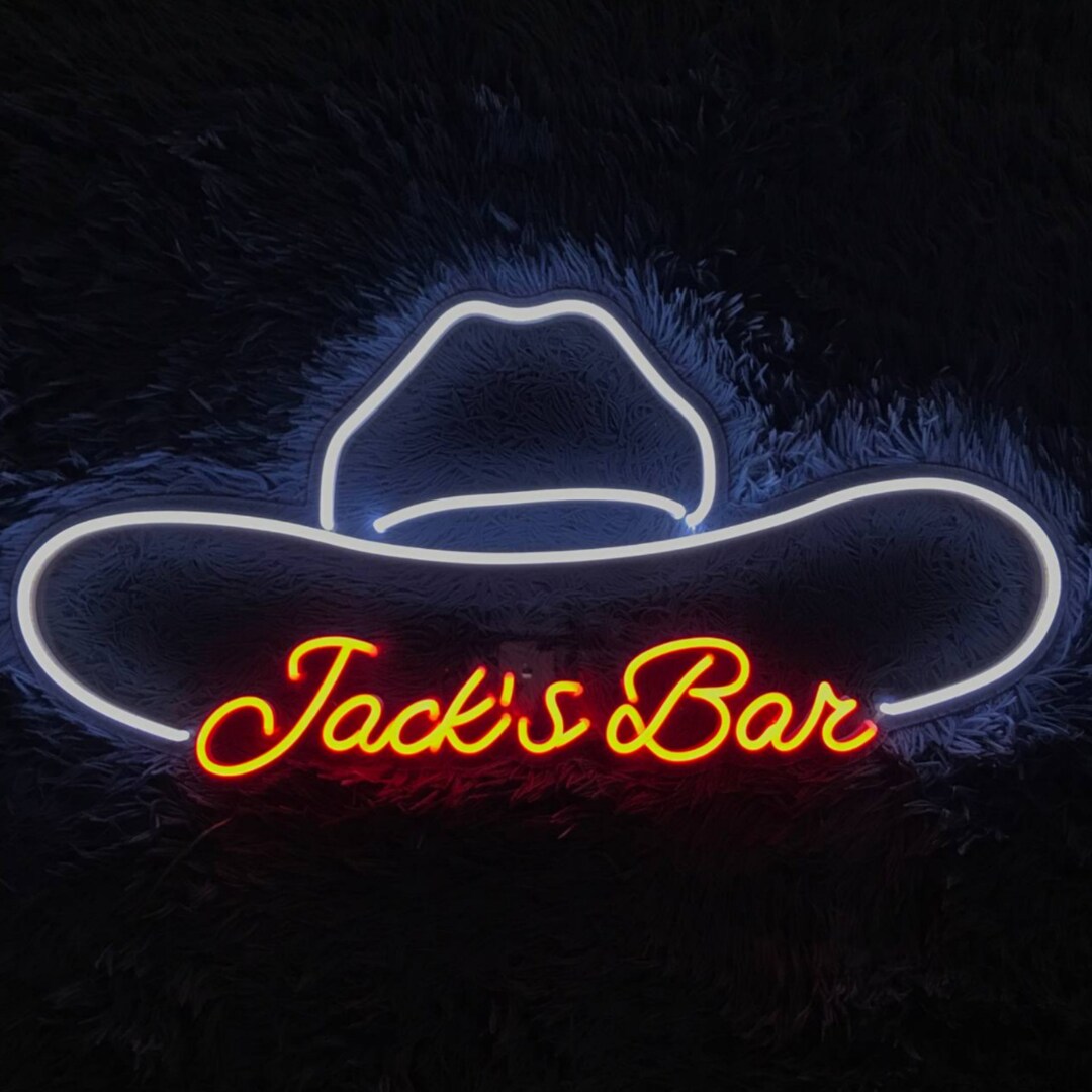 Cowboy Hat Neon Signs, Custom Name Cowboy Hat LED Lights, Cowboy ...
