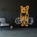 Corgi Lifting Barbell Neon Sign, Corgi Does Exercise Led Sign, Corgi ...