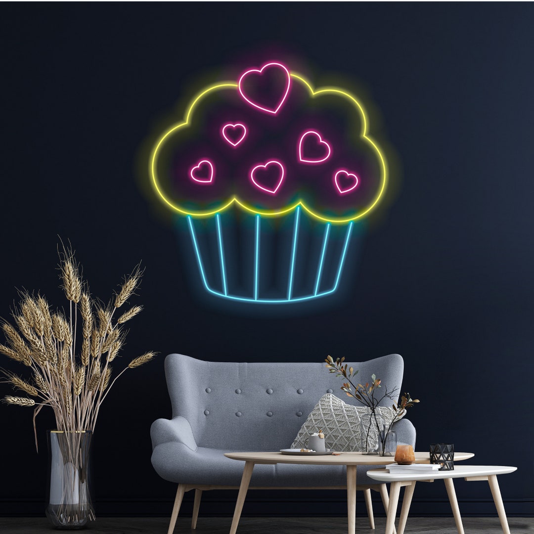 Cupcake Neon Sign, Cupcake Led Sign, Led Light, Custom Neon Sign, Home ...
