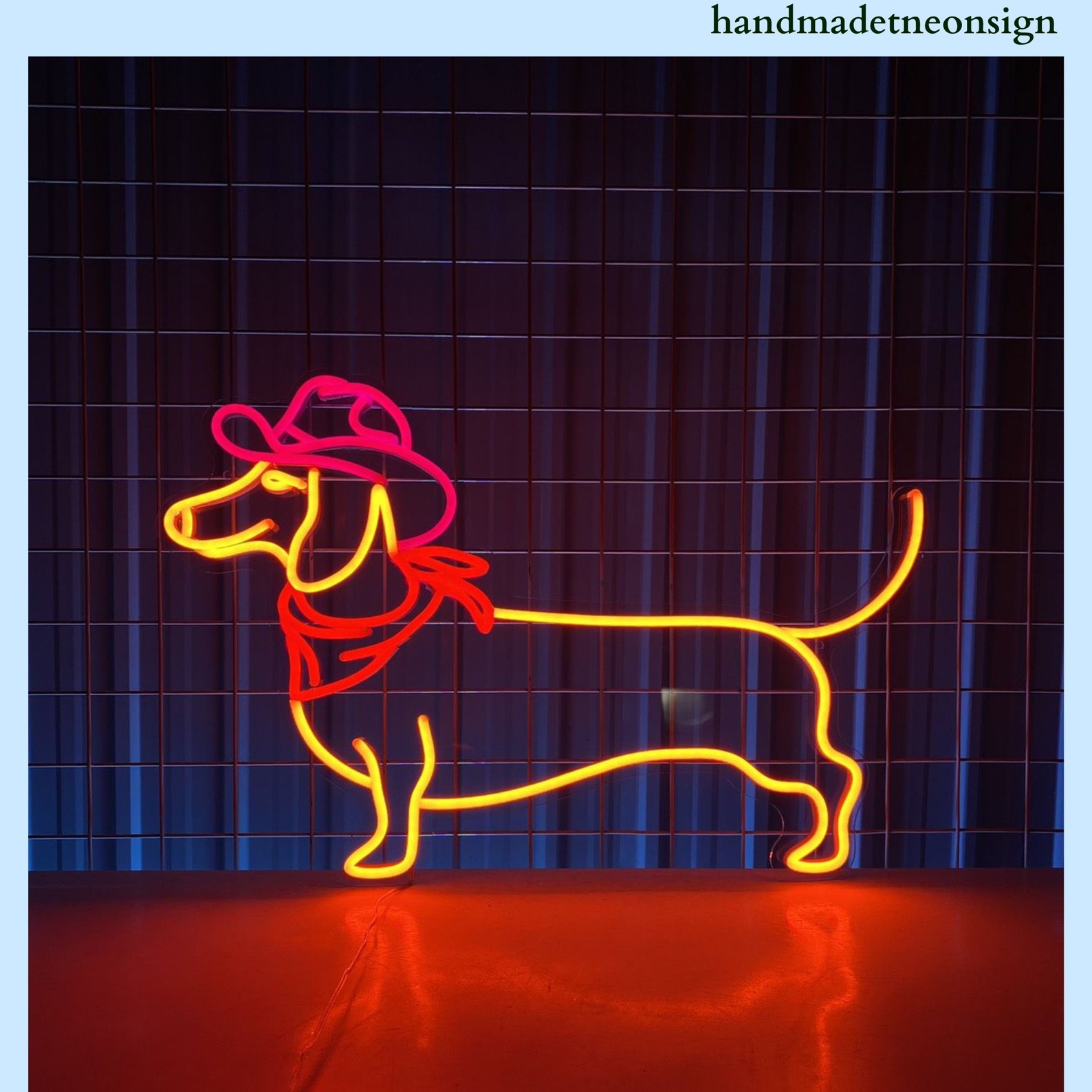 Dachshund Cowboy Led Sign, Dachshund Cowboy Neon Sign, Wall Decor ...