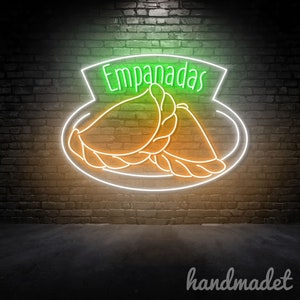 Empanadas Neon Wall Sign, Mexican Empanadas Led Wall Light, Food Led ...