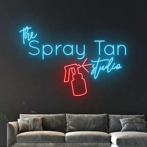 The Spray Tan Studio Led Sign, Spray Tan Neon Light, Spray Tanning Neon ...